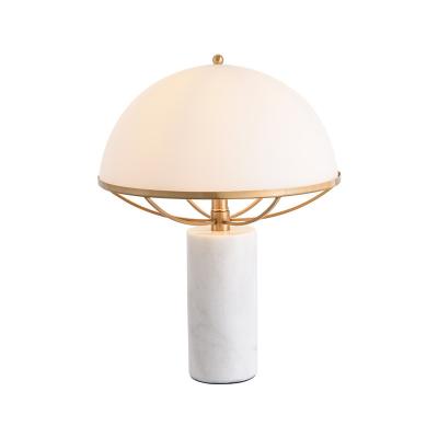 China Postmodern designer's desk lamp creative marble living room study light luxury villa hotel European American style bedroom desk lamp for sale