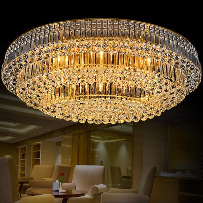 China JYLIGHTING Large Custom Gold Luxury Ceiling Hanging Lamp Chandeliers K9 Crystal Chandeliers European Style in Hotel Villa Lobby for sale