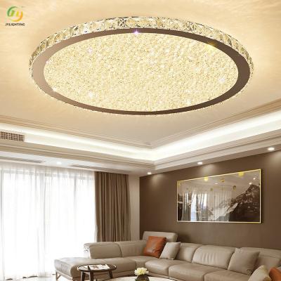 China JYLIGHTING Round Simple Modern Living Room Light Luxury Romantic Home Led Crystal Ceiling Lamp for sale