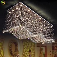 China JYLIGHTING Crystal Lamp Rectangular Living Room Restaurant Ceiling Lamp Hotel Project Creative Simple LED Ceiling Light for sale