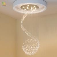 China JYLIGHTING Duplex Home Staircase Crystal Chandelier Hotel Villa Spiral Simple Living Room LED Ceiling Light for sale