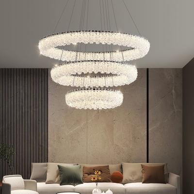China JYLIGHTING Led Stainless Steel Crystal Pendant Light Chandelier for Room Modern Pendant Light for sale