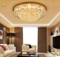 China JYLIGHTING Crystal Ceiling Lamp Round Living Room Lamp Modern Simple Atmosphere European Restaurant Bedroom LED Ceiling Light for sale