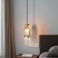 China Modern Bedside Living Room Bedroom Hotel bar Restaurant Copper Crystal Lamp Led Light Ceiling Chandeliers & Pendant Modern Pendant Light for sale