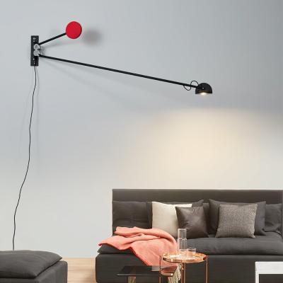 China Long arm wall lamp living room simple bedside lamp for bedroom modern wall lamp for sale