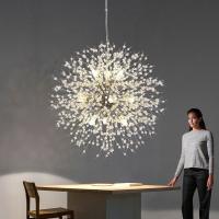 China JYLIGHTING Modern Nordic Style Crystal Dandelion Shape for Living Room Led Crystal Chandelier Nordic Pendant Light for sale