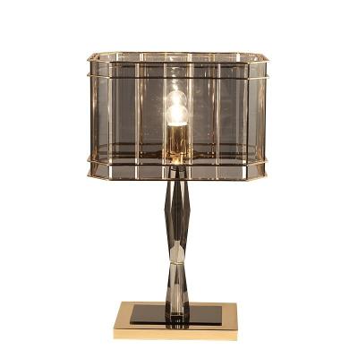 China Postmodern Bedroom Light Luxury Table Lamp Nordic Living Room Simple Creative Glass Table Light for sale