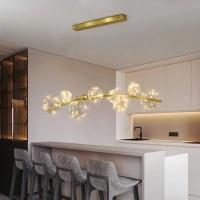 China JYLIGHTING Modern Nordic Style Iron Glass Long Chandelier Suitable For Restaurant Modern Pendant Light for sale