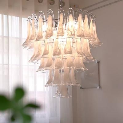 China JYLIGHTING Modern Luxury Glass Hanging Pendant Lamp Home Living Room Hotel Bedroom Restaurant Decorative 40 50 60 80cm E14 Chandelier Light Modern Pendant Light for sale