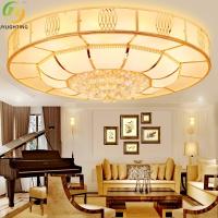 China Nordic Dining Atmosphere Indoor Home Style Chandeliers Pendant Lights Wedding Round Living Room Luxury Led Crystal Ceiling Light for sale