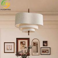 China JYLIGHTING Wabi Sabi Japan Linen Pendant Lights Living Room Restaurant Kitchen Dining Chandelier Led E27 Light Home Decorations for sale