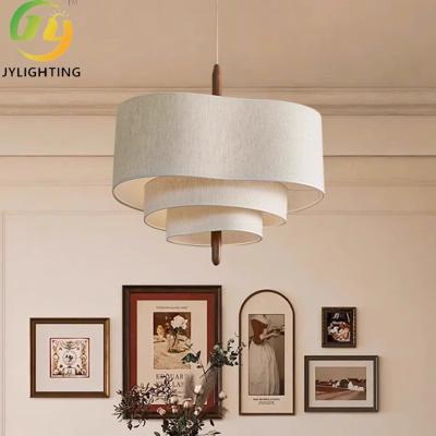 China JYLIGHTING Wabi Sabi Japan Linen Pendant Lights Living Room Restaurant Kitchen Dining Chandelier Led E27 Light Home Decorations for sale