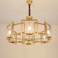 China JYLINGTING Modern Iron Glass Chandelier Lamp E26 Remote Control Hanging Fixture Adjustable Height For Home Living Room Oval Modern Pendant Light for sale