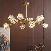 China JYLIGHTING Modern Style Crystal Lamp Shade G9 Led Ceiling Lamp Golden Luxury Dinning Room Bedroom Pendant Light Hotel Restaurant Chandelier Modern Pendant Light for sale
