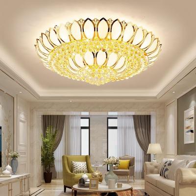 China JYLIGHTING Modern Luxury Flower Crystal High End For Living Room LED Ceiling Light for sale