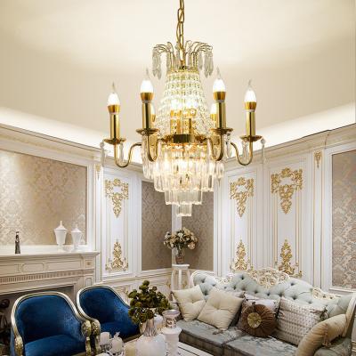 China JYLIGHTING European Luxury Retro Large Crystal Chandelier For Hotel Living Room Crystal Candle Chandelier for sale