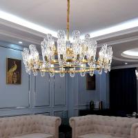 China JYLIGHTING  Customization Wedding Ceiling Nordic Modern Pendant Light Retro Luxury Restaurant Coffee Shop K9 Crystal Chandelier Modern Pendant Light for sale