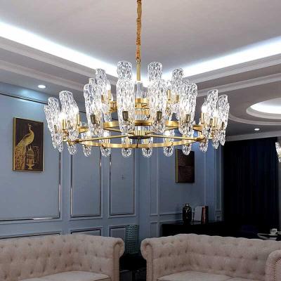 China JYLIGHTING  Customization Wedding Ceiling Nordic Modern Pendant Light Retro Luxury Restaurant Coffee Shop K9 Crystal Chandelier Modern Pendant Light for sale