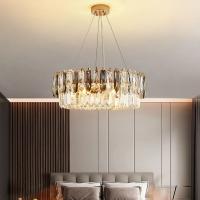 China JYLIGHTING High End Crystal Living Room Wedding Classic Gold Lighting Crystal Pendant Light for sale