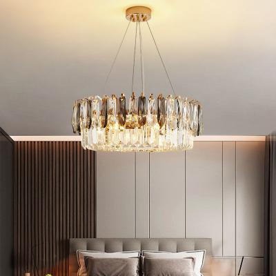 China JYLIGHTING High End Crystal Living Room Wedding Classic Gold Lighting Crystal Pendant Light for sale