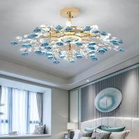 China JYLIGHTING Crystal Flower Modern Fashion High Ceiling Wedding Bedroom LED Hanging Pendent for Kitchen Chandelier Modern Pendant Light for sale