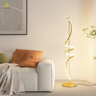 China JYLIGHTING Nordic Minimalist Hotel Living Room Sofa Next to the Creative Spiral Line LED Bedroom Bedside Modern Floor Light for sale