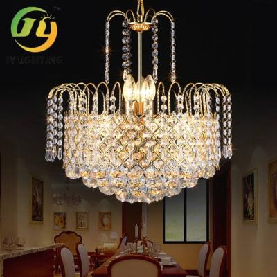 China European Style Crystal LED Chandelier for Restaurant Living Room Bedroom Balcony Bar Counter Pendant Lamp for sale