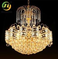 China Hotel Lobby Stair Luxury Crystal Chandelier Glitter Crystal Beads Tassels Hotel Hall Lamps Decoration Pendant Light for sale