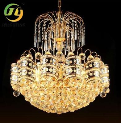 China Hotel Lobby Stair Luxury Crystal Chandelier Glitter Crystal Beads Tassels Hotel Hall Lamps Decoration Pendant Light for sale