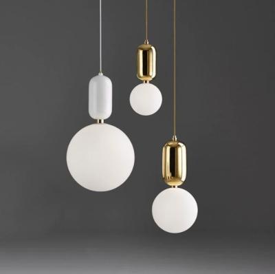 China JYLIGHTING Nordic Pendant Light Bedroom Office Restaurant bar Lamp Modern Simple Creative Personality Glass Ball Chandelier for sale