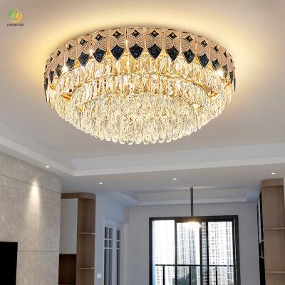 China JYLIGHTING Light Luxury Crystal Living Room Lamp Modern Simple Bedroom Atmosphere Luxury Villa Restaurant Ceiling Lamp for sale