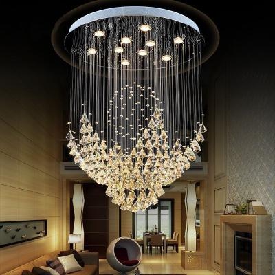 China Modern Decoration Chandelier Light Luxury Crystal Hanging Led Pendant Lighting for Home for sale