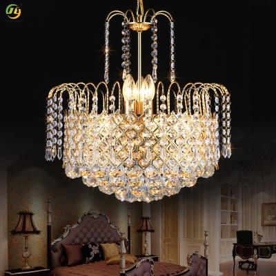 China JYLIGHTING European Luxury Classical Crystal Chandelier Restaurant Lamp Round Bedroom Dining Room Study Living Room Modern Pendant Light for sale
