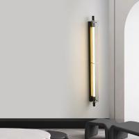 China JYLIGHTING Wholesale Minimalist Glass LED Wall Lamp Living Room Hotel Industrial Retro Black Sconce Home Decor Modern Long Strip Wall Light Modern Wall Light for sale