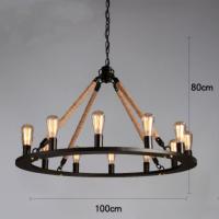 China JYLIGHTING American Retro Industrial Style Pendant Light Chandelier bar Restaurant Iron Creative Lamp for sale