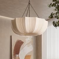 China JYLIGHTING French Vintage Style Umbrella Style Fabric Chandelier Modern Pendant Light Living Room Bedroom Restaurant for sale