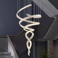China JYLIGHTING Staircase Luxury Crystal Chandelier for Villa for Wedding Decor Living Roon Pendant Light Led Crystal Chandelier for sale