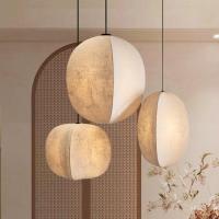 China JYLIGHTING Wabi Sabi Pendant Light Silk Chandelier Custom Fabric Pendant Light Store Restaurant Corridor Mall Decorative Lights for sale