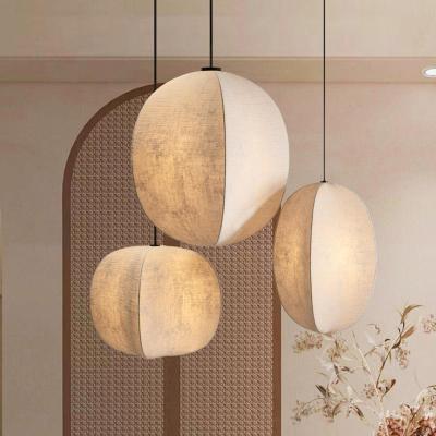 China JYLIGHTING Wabi Sabi Pendant Light Silk Chandelier Custom Fabric Pendant Light Store Restaurant Corridor Mall Decorative Lights for sale