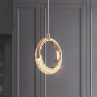 China Modern Gold LED Acrylic Chandelier Home Decorative Hanging Pendant Light for Living Room for sale