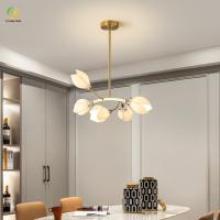 China JYLIGHTING French Cream Style Light Luxury Living Room Design High-end magnolia Bud Bedroom Modern Pendant Light for sale
