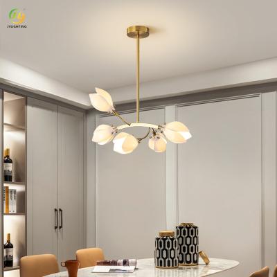 China JYLIGHTING French Cream Style Light Luxury Living Room Design High-end magnolia Bud Bedroom Modern Pendant Light for sale