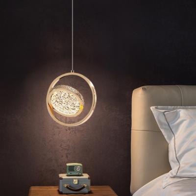 China Modern LED Chandelier Acrylic Home Decorative Living Room Hotel Circle Hanging Pendant Light for sale