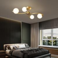 China JYLIGHTING New Glass Nordic Living Room Lamp Ceiling Lamp Light Luxury Bedroom Lamp Simple Study Lamp Multi-head Ceiling Lamp for sale