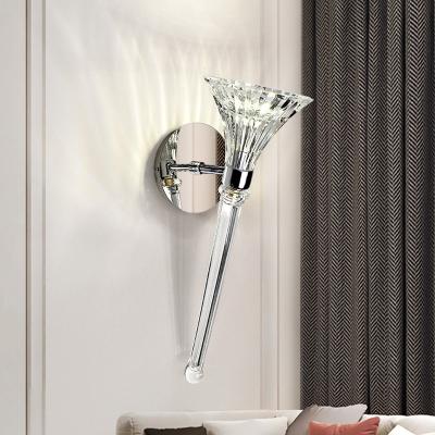 China JYLIGHTING European Style Crystal Wall Lamp Living Room Restaurant Wall Lamp Modern Simple Bedroom Bedside Lamp Wall Light for sale