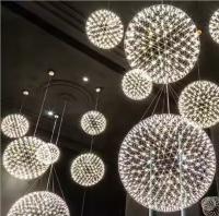 China JYLIGHTING Sparkle Chandelier Modern Light Luxury Mall Hotel Lobby Dining Room Spark Ball Globe Pendant Lamp Stair Pendant Light for sale