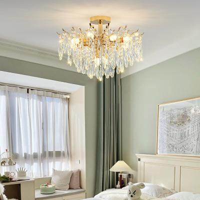 China JYLIGHTING Modern Luxury 24K Gold Crystal Ceiling Lamp for Modern Artistic Crystal Chandelier LED Simple Personality Creative for sale