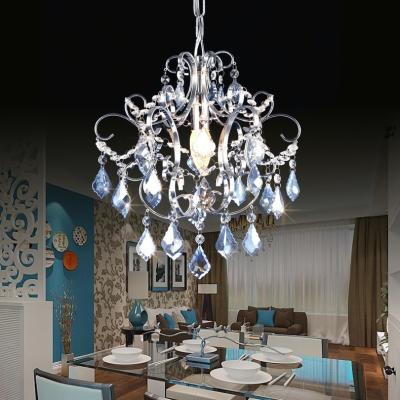 China Modern Luxury Crystal Chandelier Dining Bedroom Hall Pendant Lamp with Iron Installation for Living Room Decor for sale