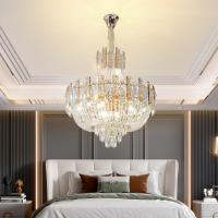 China Dining Room Hanging Crystal Chandelier Light Modern Led Living Room Hotel Art Decor Rectangle Pendant Light for sale