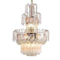 China Modern Chandeliers Lights Transparent Crystal Gold Metal Chandelier Light Pendant Lighting for sale